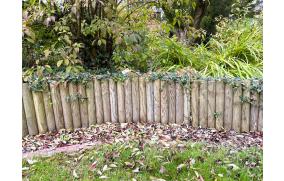 Wood Garden Bed Flexible Log Roll Edging Lawn 50cm High Pack Of 2 - UK ...