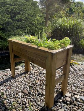 High Raised Planter on Legs Raised Vegetable Herb Garden Patio Trough ...