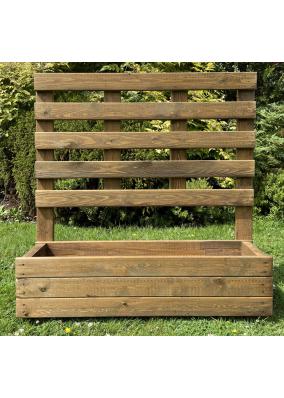 Arran Garden Planter Box with Trellis Screen Wooden Large - UK Garden ...