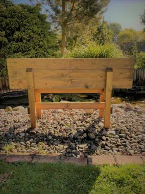 Grand Extra Large Wooden Planter Vegetable Trough Raised - UK Garden ...