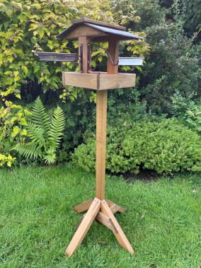 Wooden Bird Table with Feeding Station Kit - UK Garden Products