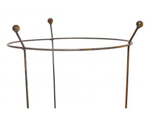 Set of 2 x 60cm h x 35cm dia Natural Metal Rust Shrub Support Rings ...