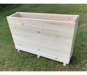 Wooden Flower Garden Planter Box Extra Tall Natural - UK Garden Products